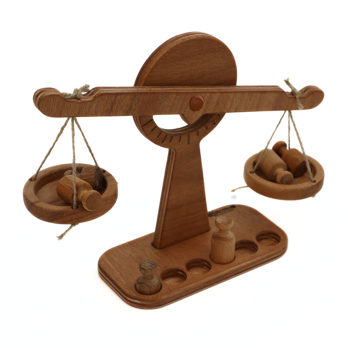 Wooden Balance Scale Toy – Handmade Montessori Learning Toy for Kids ...